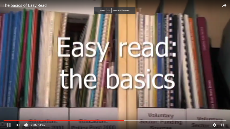 Film on the basics of easy read - Learning Disability Wales